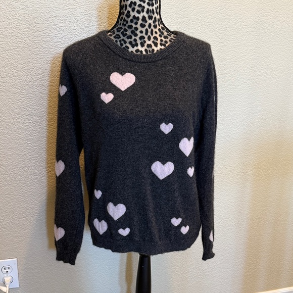 Philosophy | Sweaters | Philosophy Black Sweater With Pink Hearts 0 ...